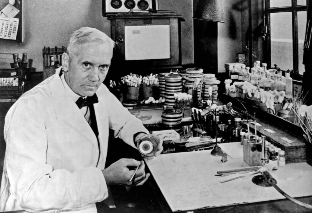 Sir Alexander Fleming, a bacteriologist who discovered Penicillin, the ...